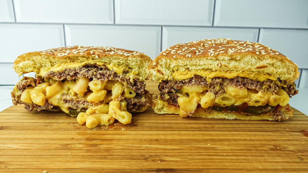Stuffed Mac And Cheese Burgers
