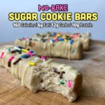 No-Bake Sugar Cookie Dough Protein Bars | Cheat Day Design