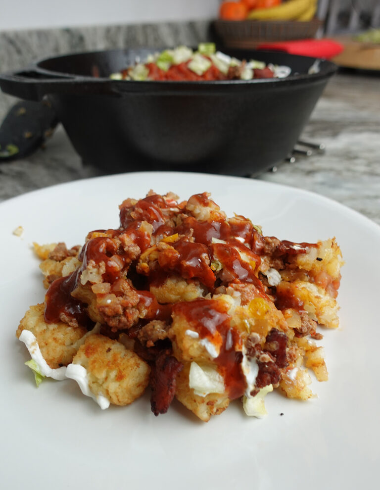 Loaded Nacho Tater Tot Casserole (Totchos)