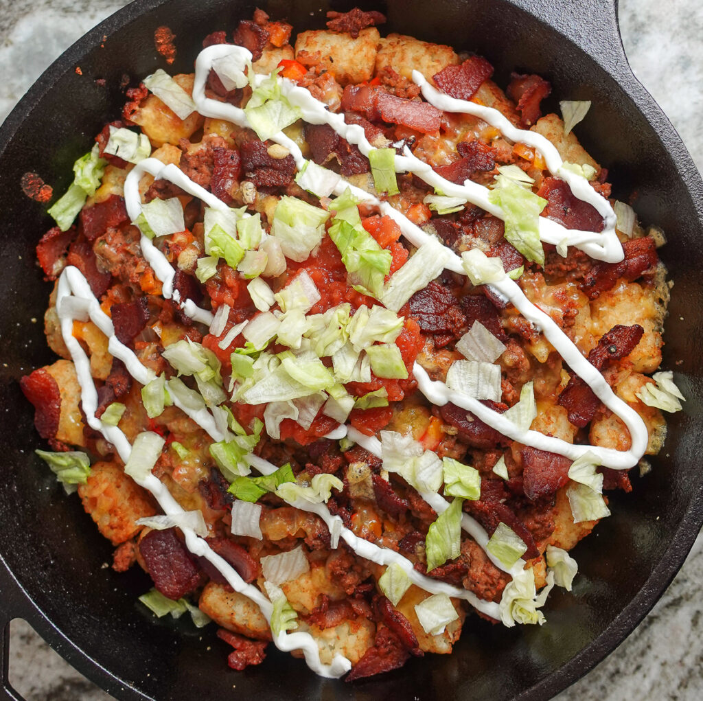 Loaded Nacho Tater Tot Casserole (Totchos)