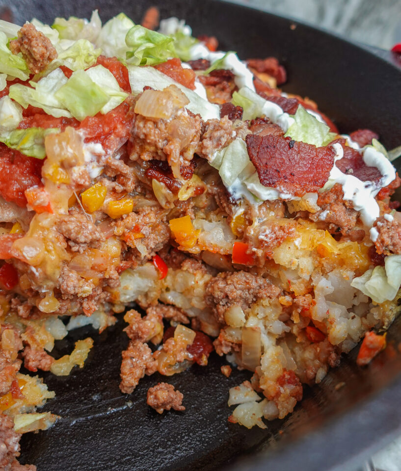 Loaded Nacho Tater Tot Casserole (Totchos)