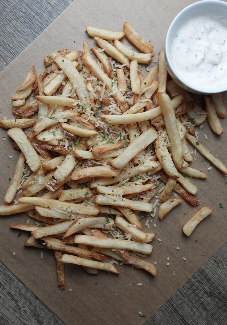 The Easiest Parmesan Truffle Fries (Air Fryer Or Oven)