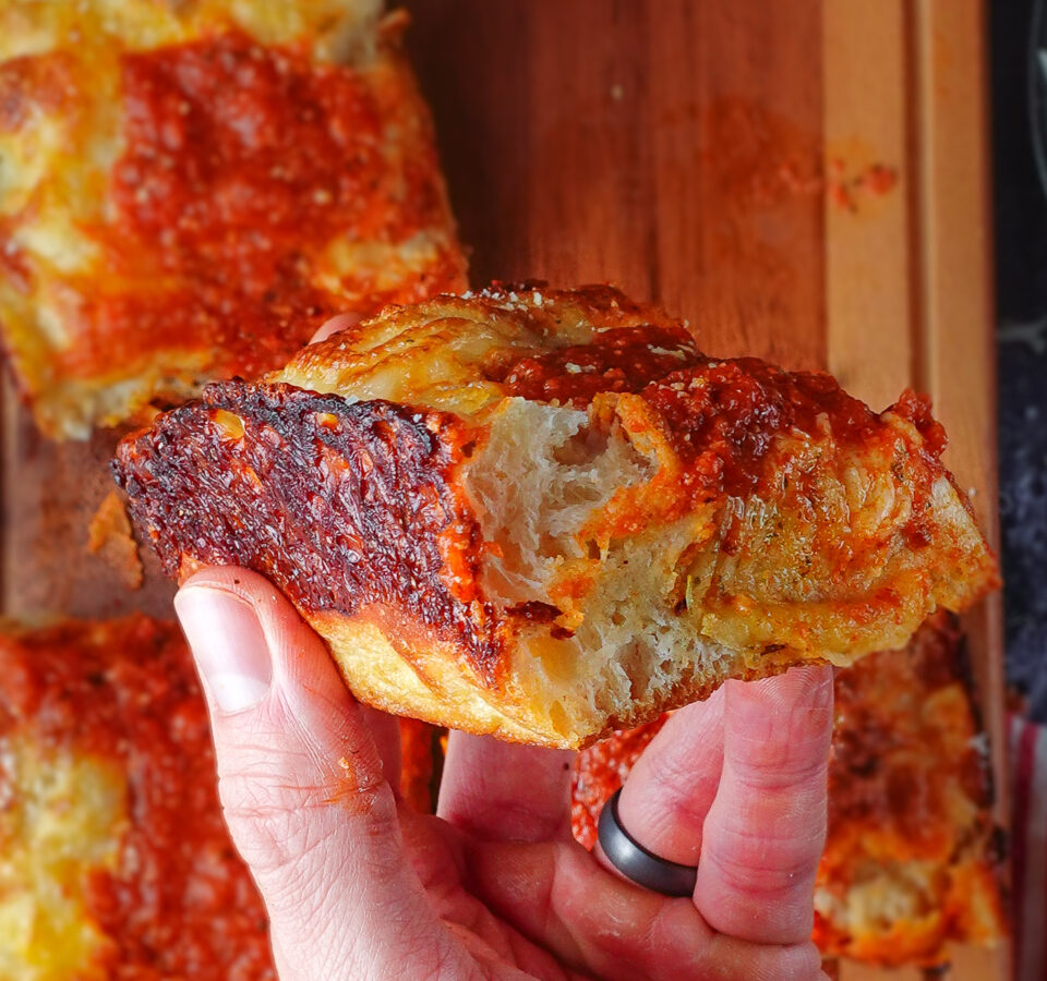 Detroit-Style Pizza Recipe With Cheesy Crispy Edges